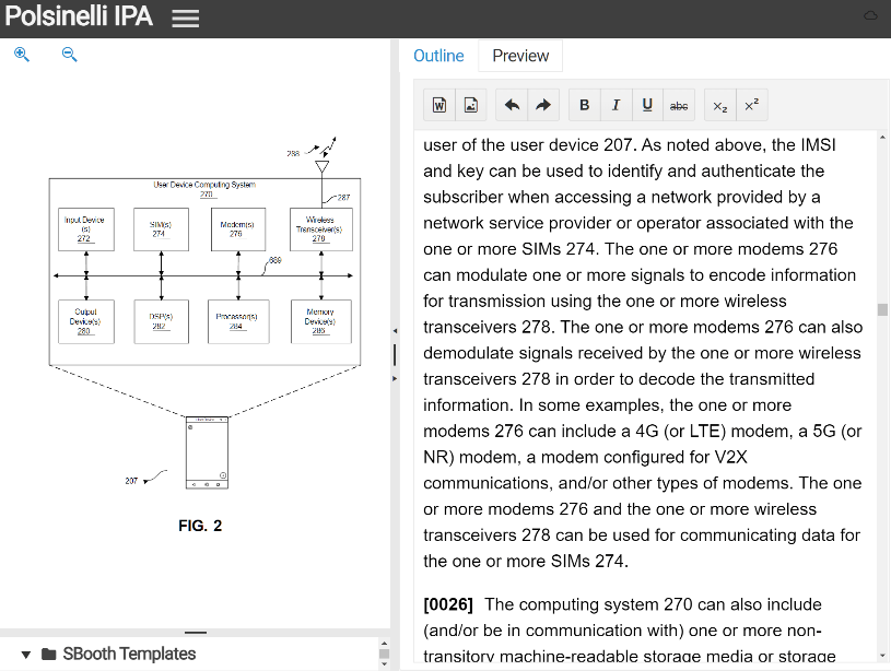 In-House Automated Patent Drafting Tool